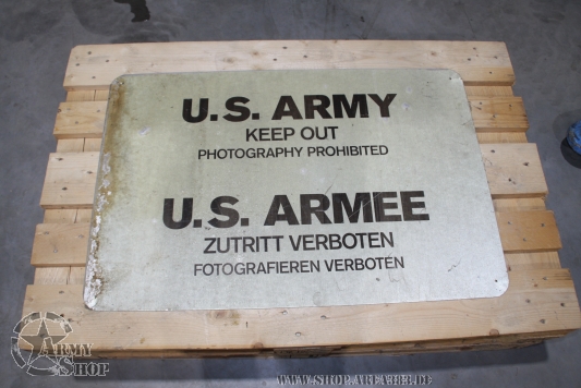 Original Warnschild US ARMY 90 cm x 60 cm - us-army-military-shop