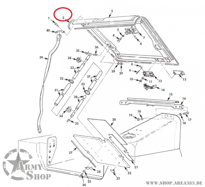 HMMWV Slantback SEAL, REAR CARGO HATCH - us-army-military-shop