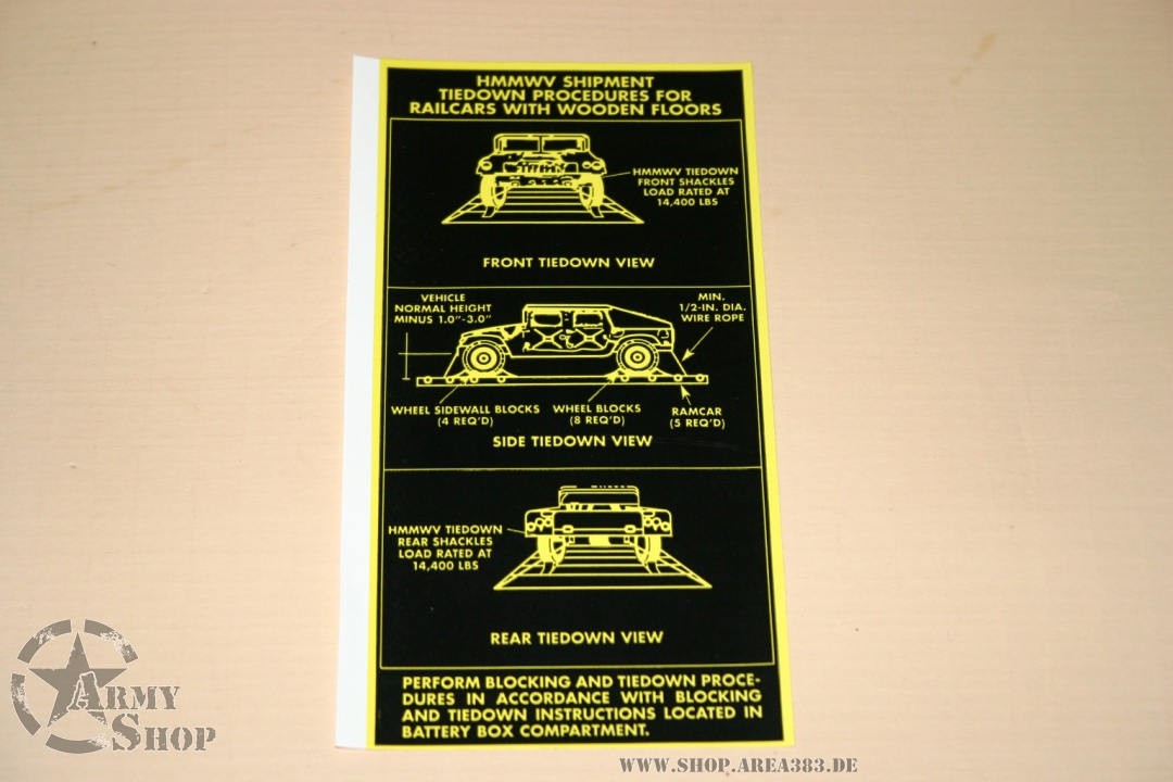 US Army Decal Shipment HMMWV Army Hummer - us-army-military-shop