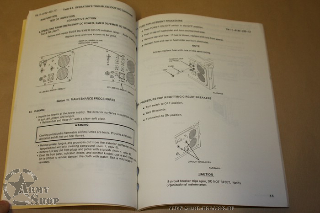 TM 11-6130-233-12 Power Supplies PP-2953/U - us-army-military-shop