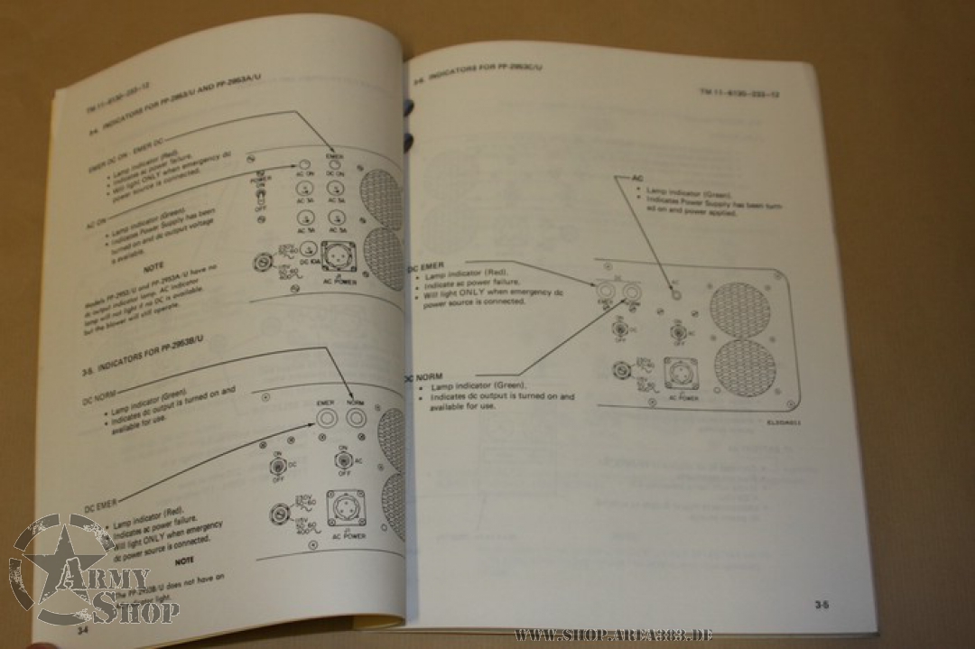 TM 11-6130-233-12 Power Supplies PP-2953/U - us-army-military-shop