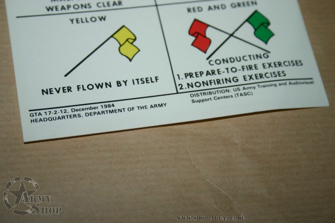 Tank Gunnery Flag Signals - us-army-military-shop