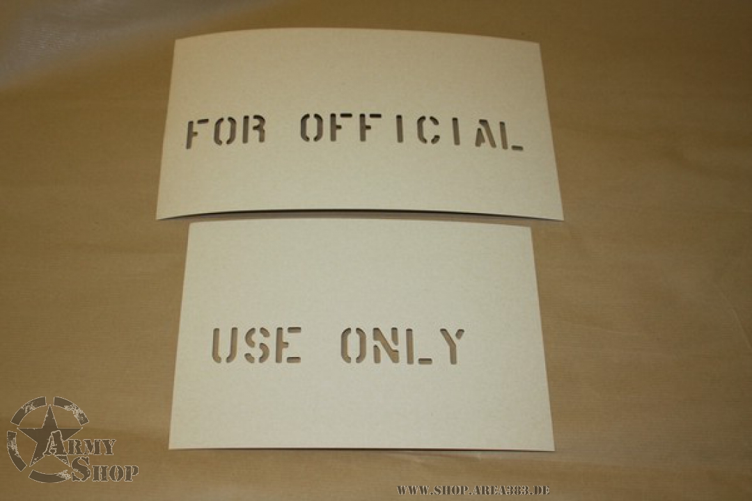 Stencil FOR OFFICIAL USE ONLY 1" - us-army-military-shop