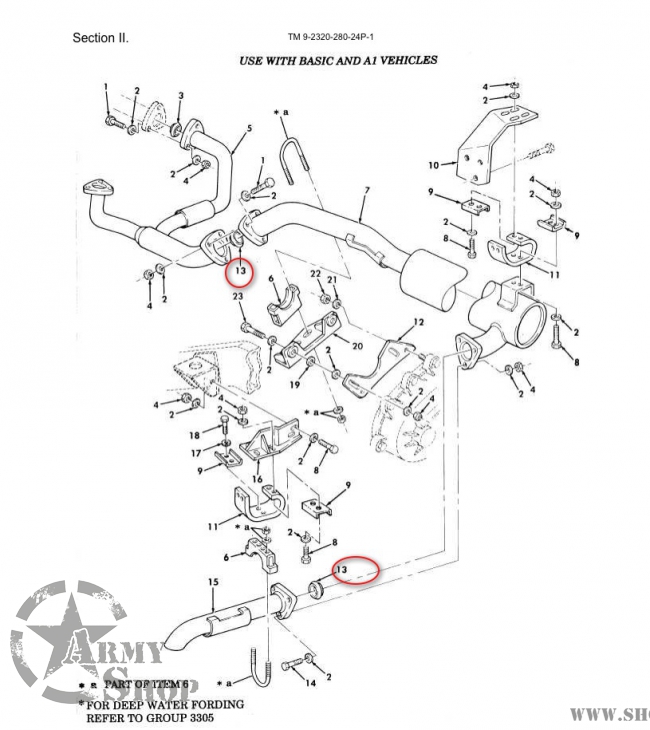 GASKET, EXHAUST HMMWV Part: 12338339 - us-army-military-shop