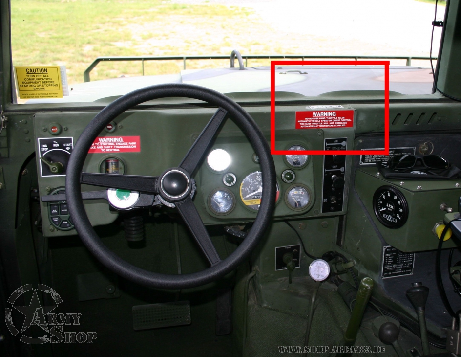 US Army Hmmwv Decal Hand Throttle - us-army-military-shop