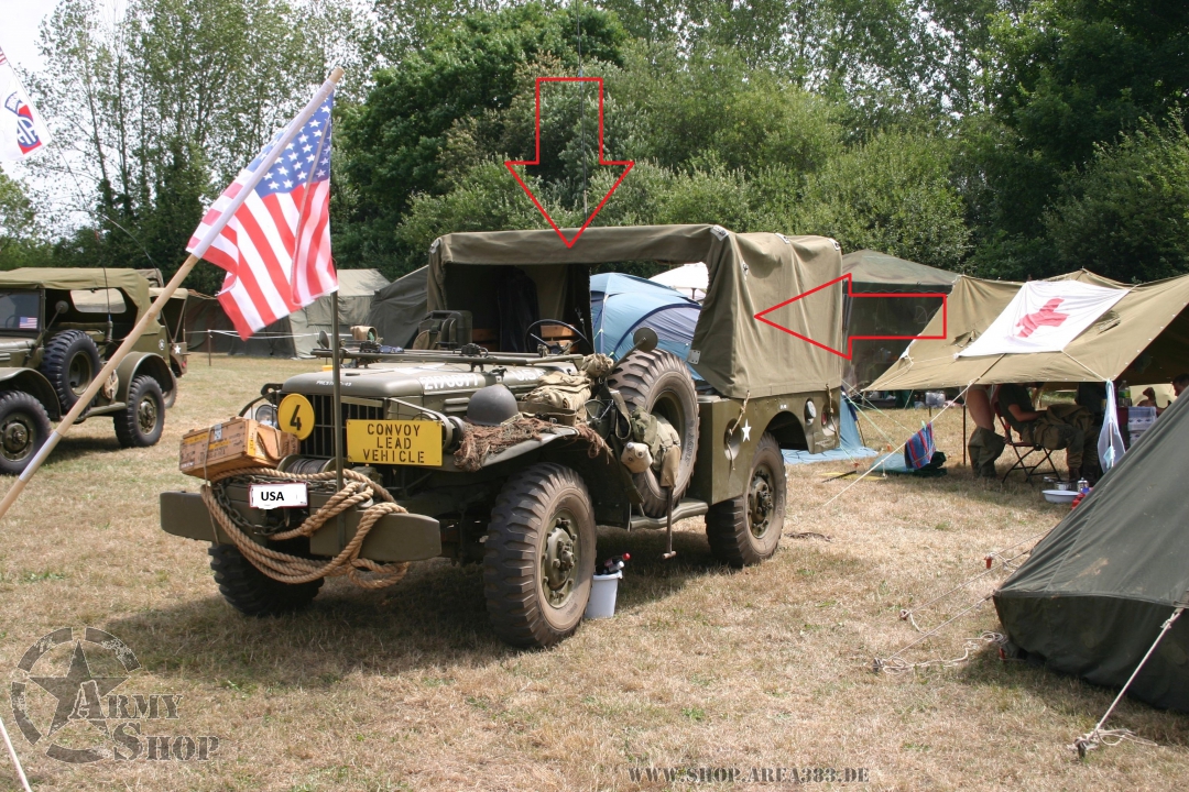 BACHE DODGE WC51 CAISSE ARR Canvas - us-army-military-shop